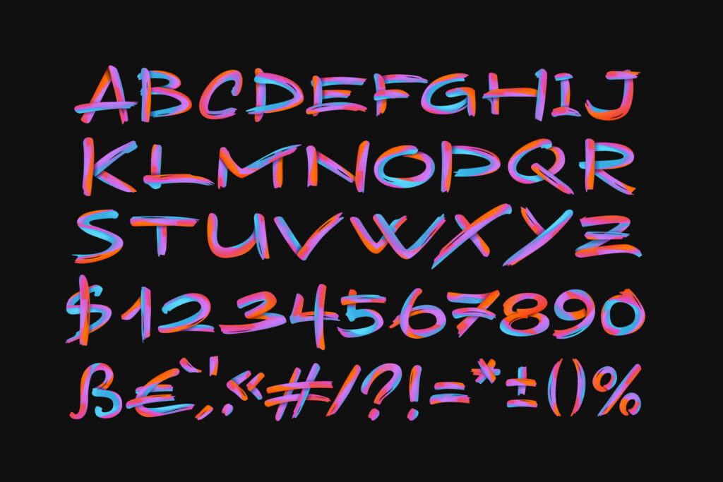 Daub Alphabet - MasterBundles