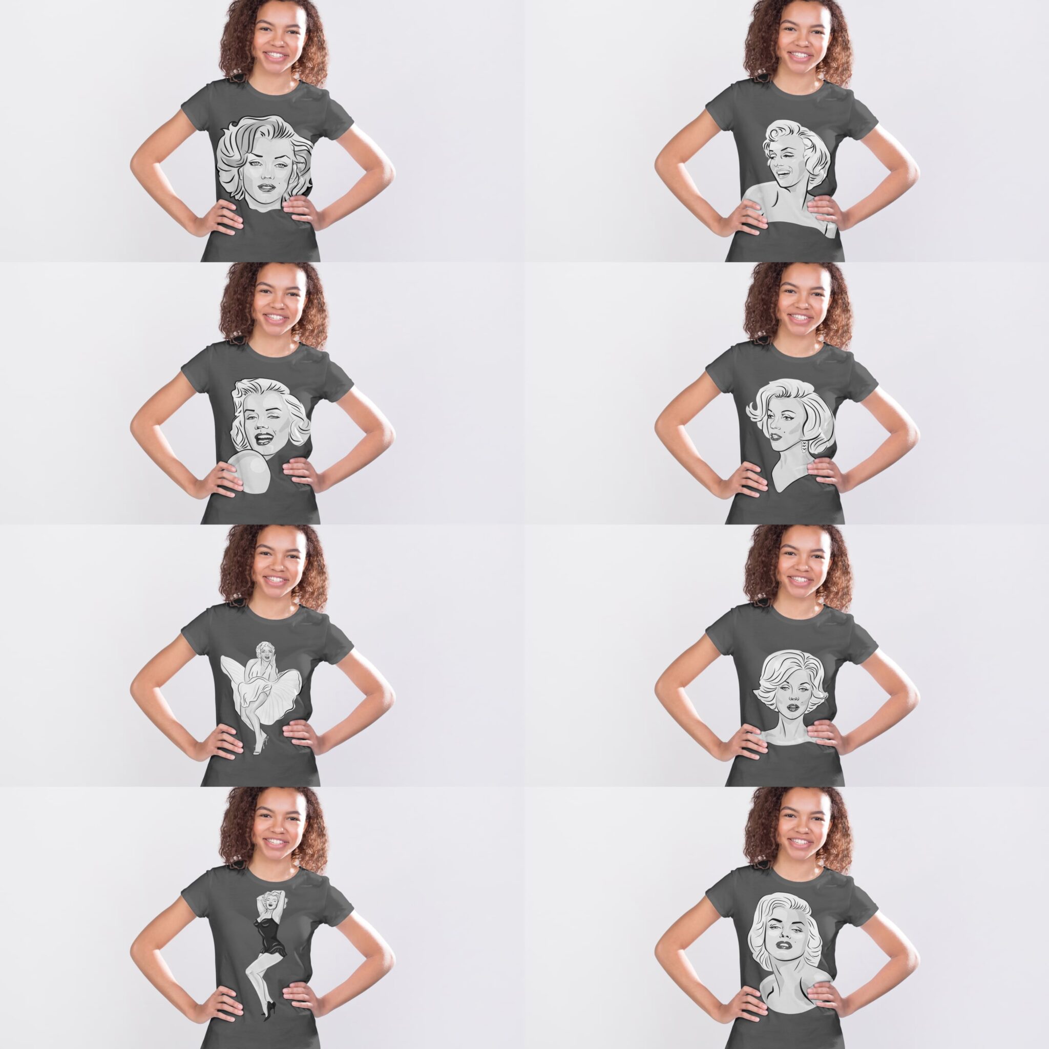 Decal Marilyn Monroe SVG T-Shirt Designs Bundle – MasterBundles