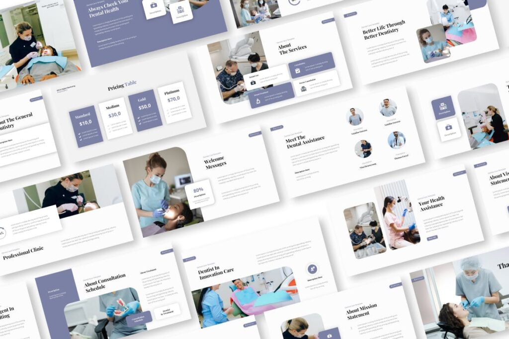 Dental Care Powerpoint Presentation Template – MasterBundles