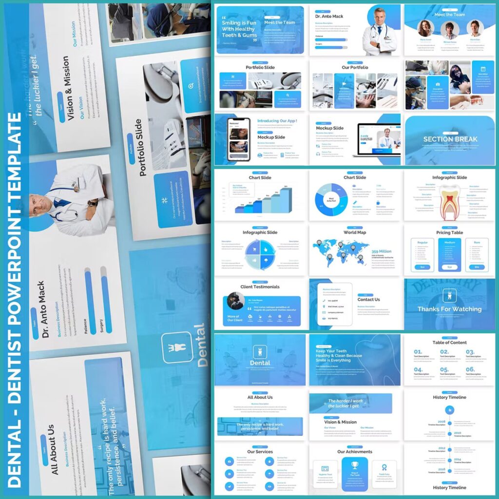 Dental - Dentist Powerpoint Template – MasterBundles