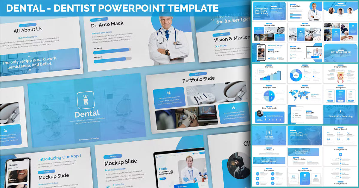 Dental - Dentist Powerpoint Template – MasterBundles