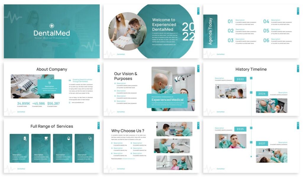 Dentalmed - Dental Clinic Powerpoint Template – MasterBundles