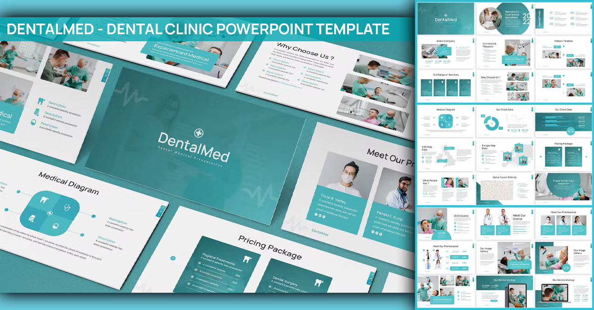 Dentalmed - Dental Clinic Powerpoint Template – MasterBundles