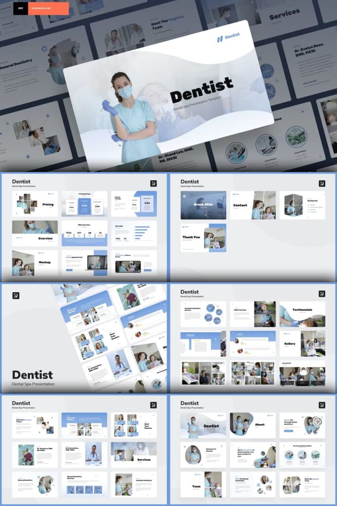 Dentist – Dental Spa Powerpoint Presentation Template – MasterBundles