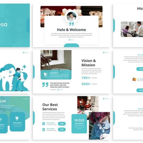 Dentosa - Dentist Google Slides Template | MasterBundles