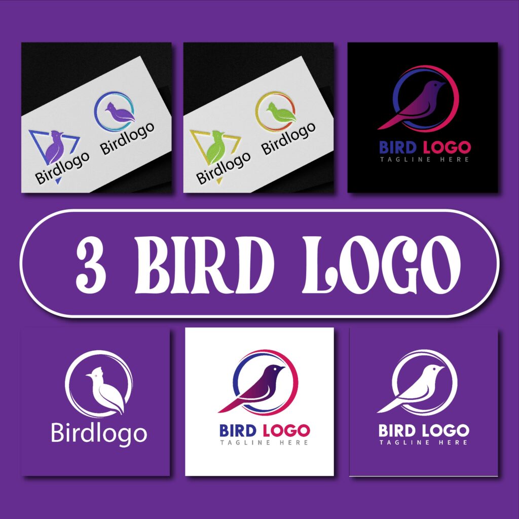 3 Bird Iconic Logo design - MasterBundles