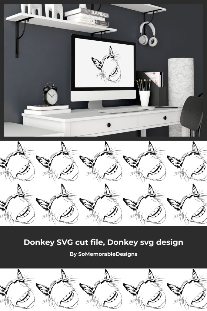 Donkey SVG Design Drawing – MasterBundles