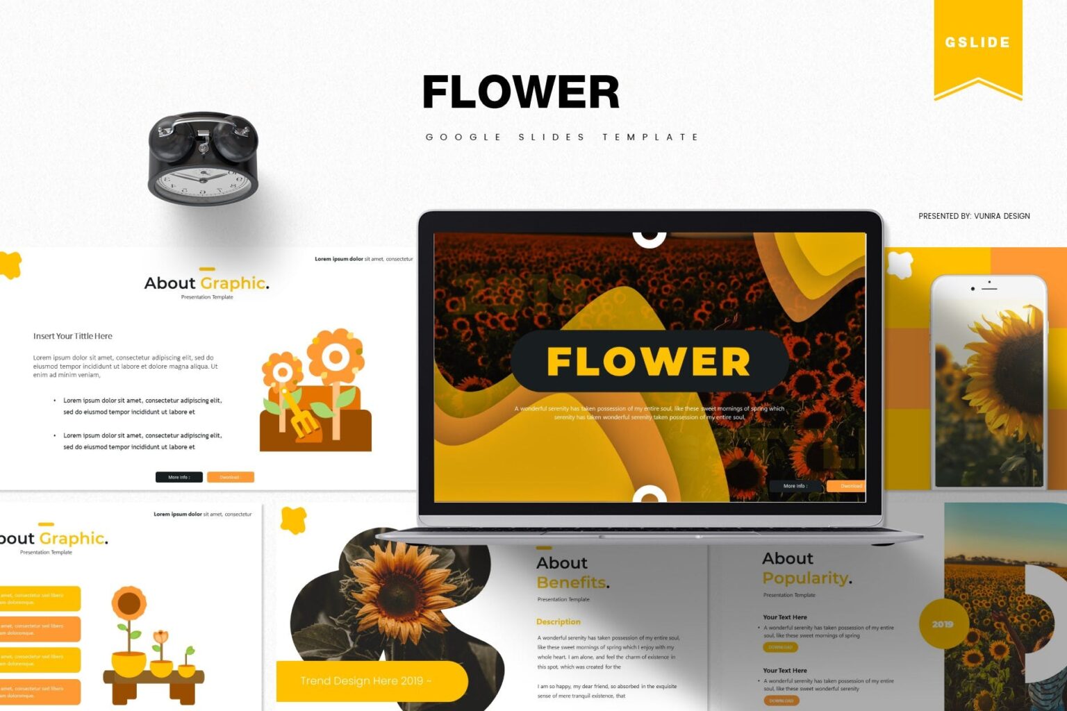 Flower | Google Slides Template – MasterBundles