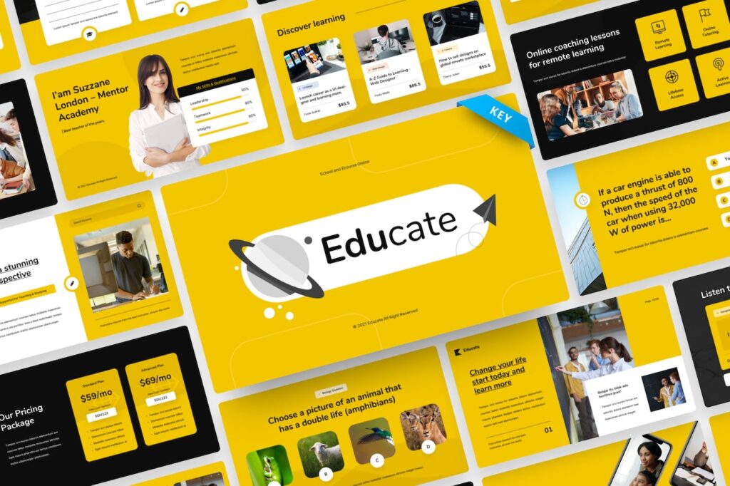 Educate - Education Keynote Presentation Template – MasterBundles