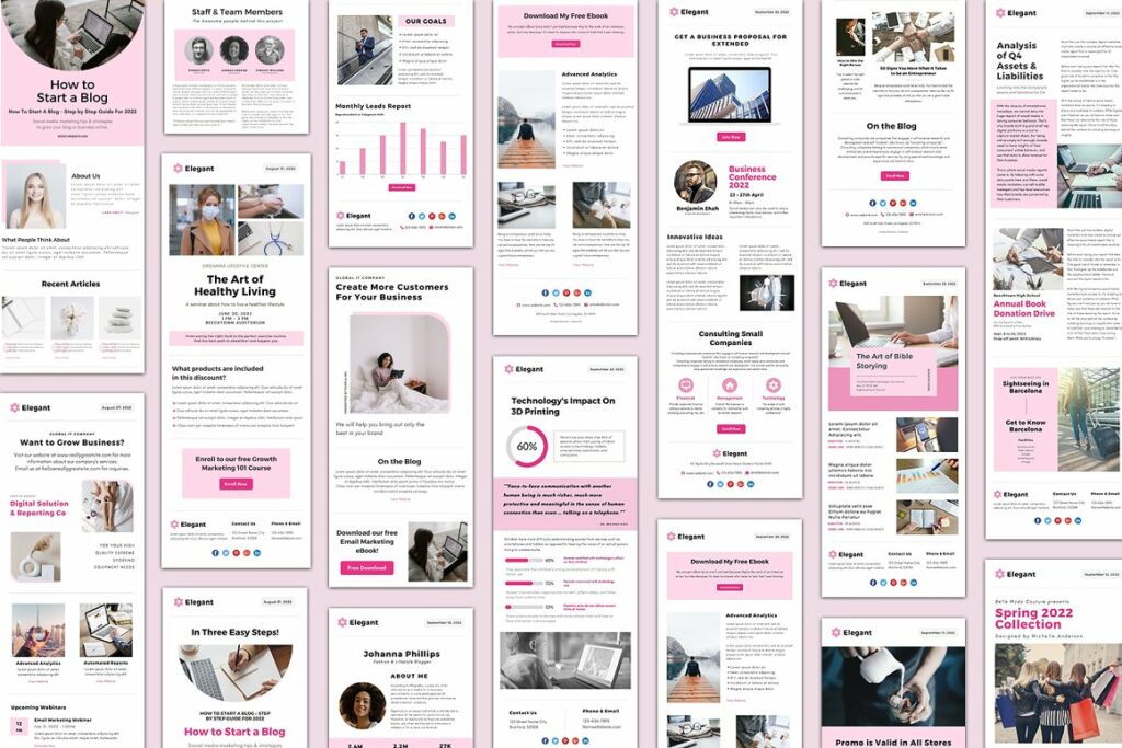 Elegant Canva Newsletter Templates – MasterBundles