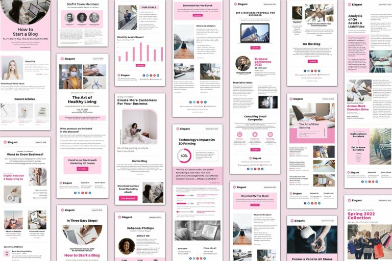 Elegant Canva Newsletter Templates – MasterBundles