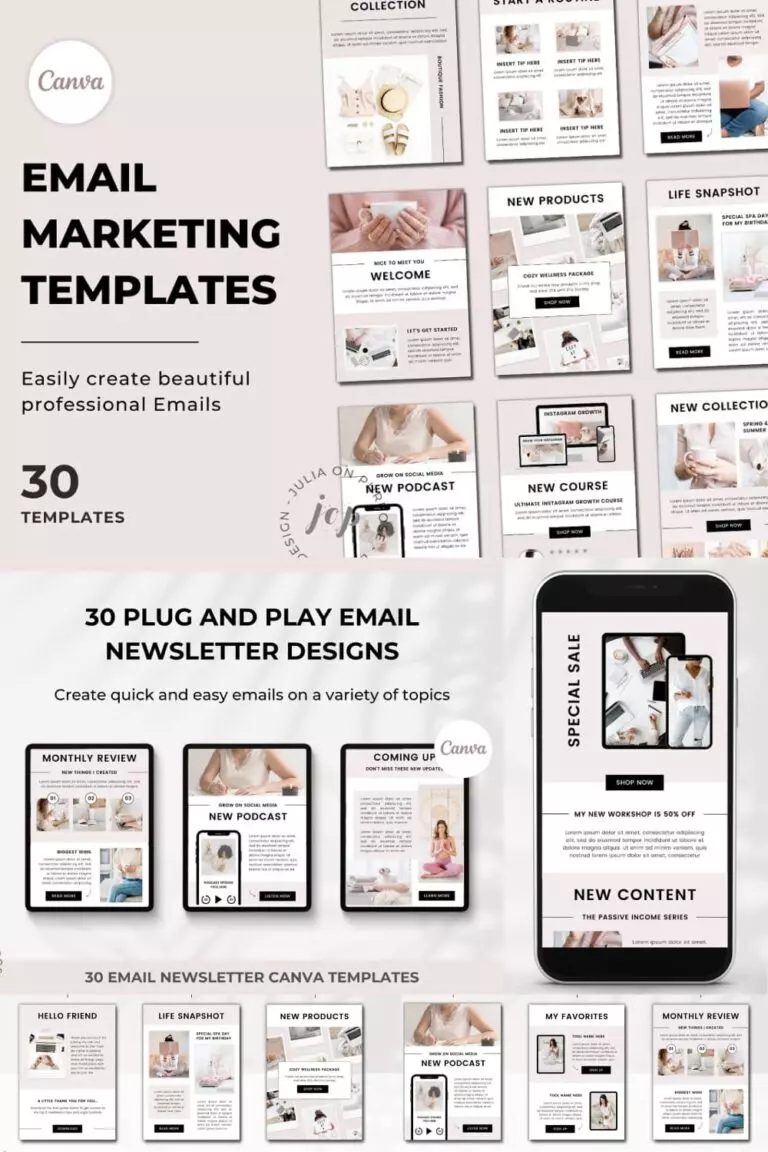 Email Marketing Canva Templates – MasterBundles