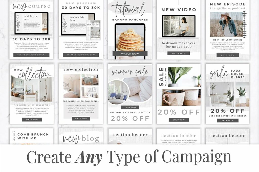 Email Marketing Template Canva Set – MasterBundles