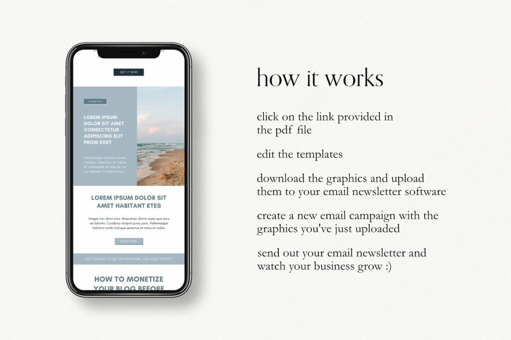 Email Newsletter Templates For Canva – MasterBundles