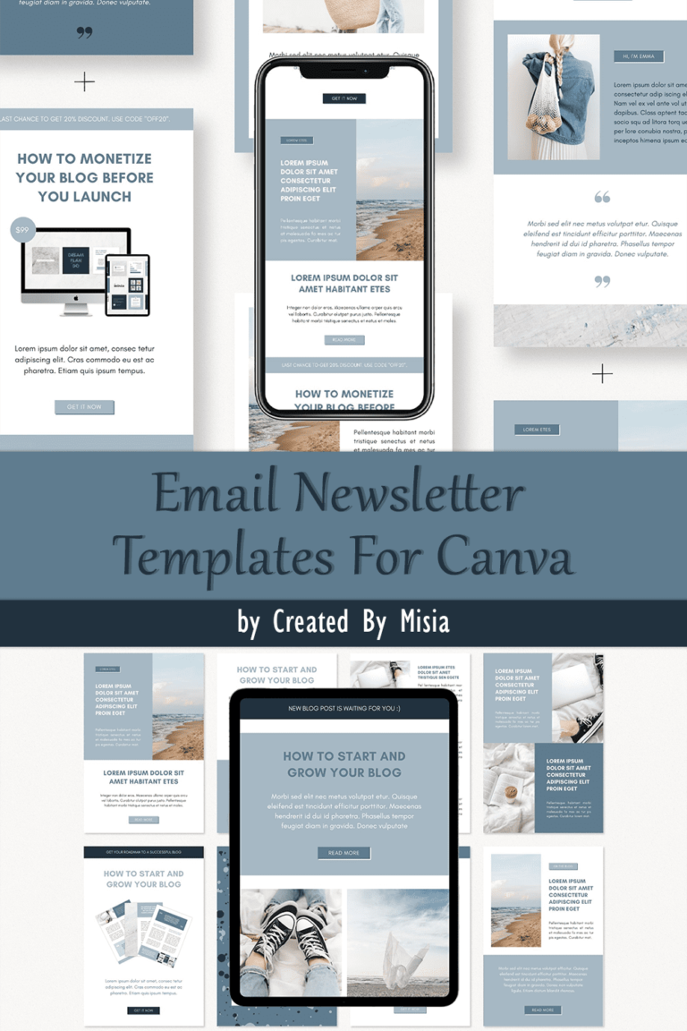 Email Newsletter Templates For Canva – MasterBundles
