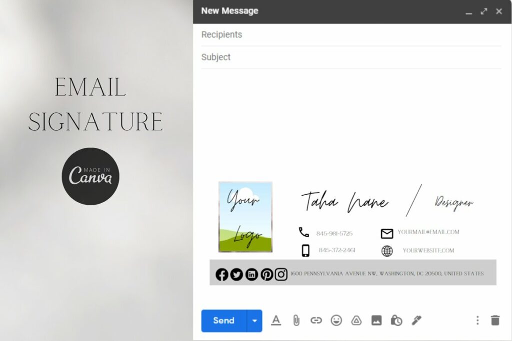 Email Signature Canva Template – MasterBundles