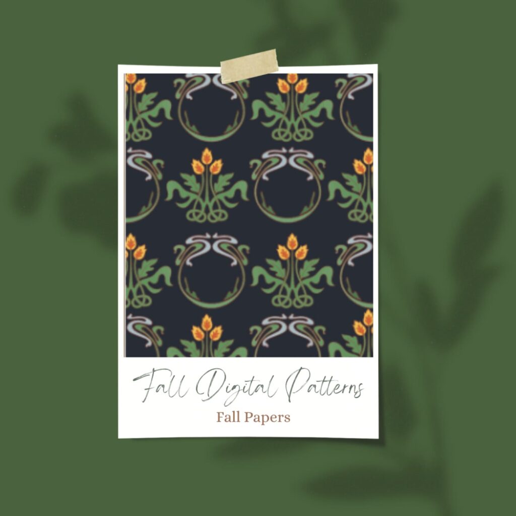 12 Fall Digital Patterns,Fall Papers Kdp – MasterBundles