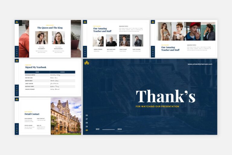 Memoar - University & School Yearbook PowerPoint Template – MasterBundles