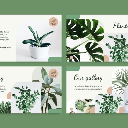 Flower Shop PowerPoint Presentation Template | MasterBundles