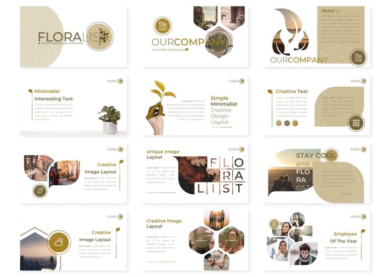 Floralist - Powerpoint Template – MasterBundles