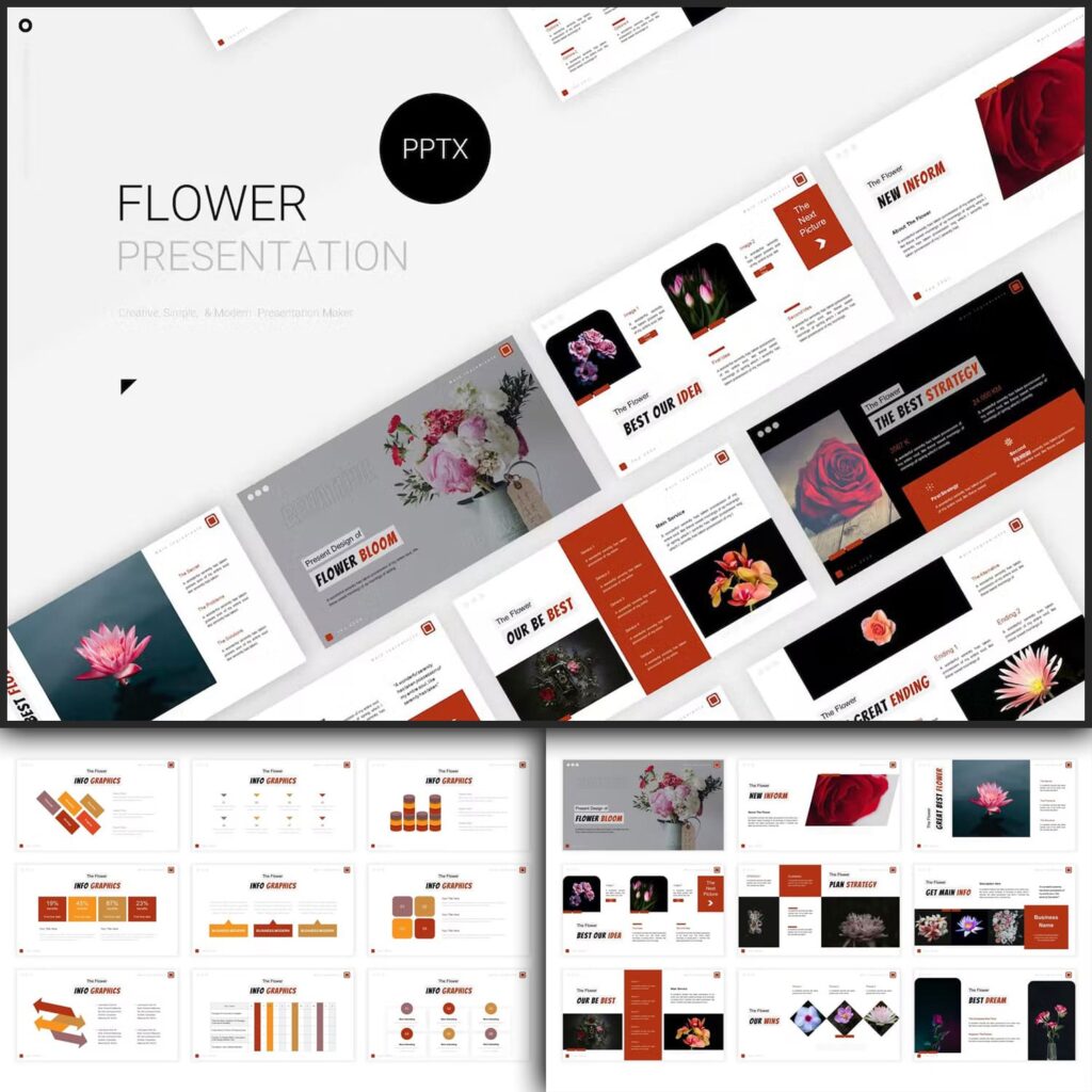 Flower Bloom - Powerpoint Template – MasterBundles