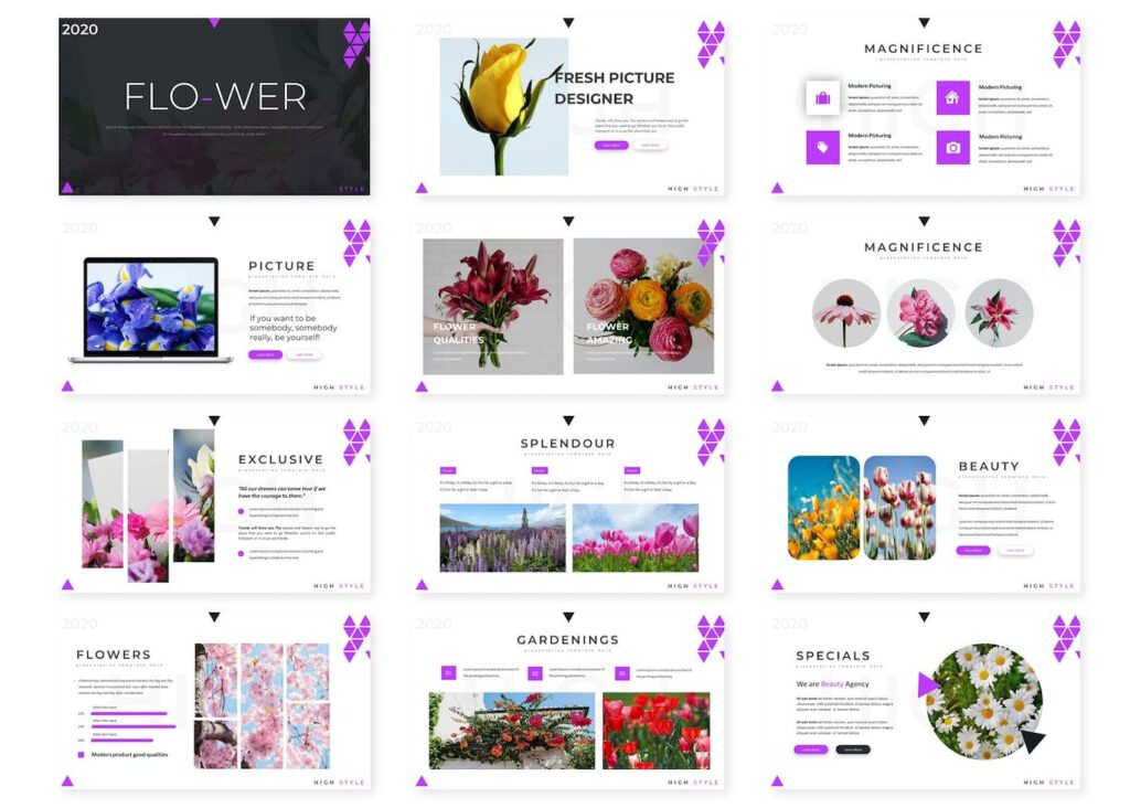 Flower - Powerpoint Template – MasterBundles