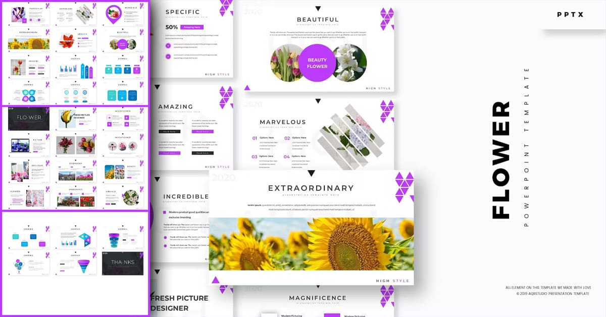 Flower - Powerpoint Template – MasterBundles