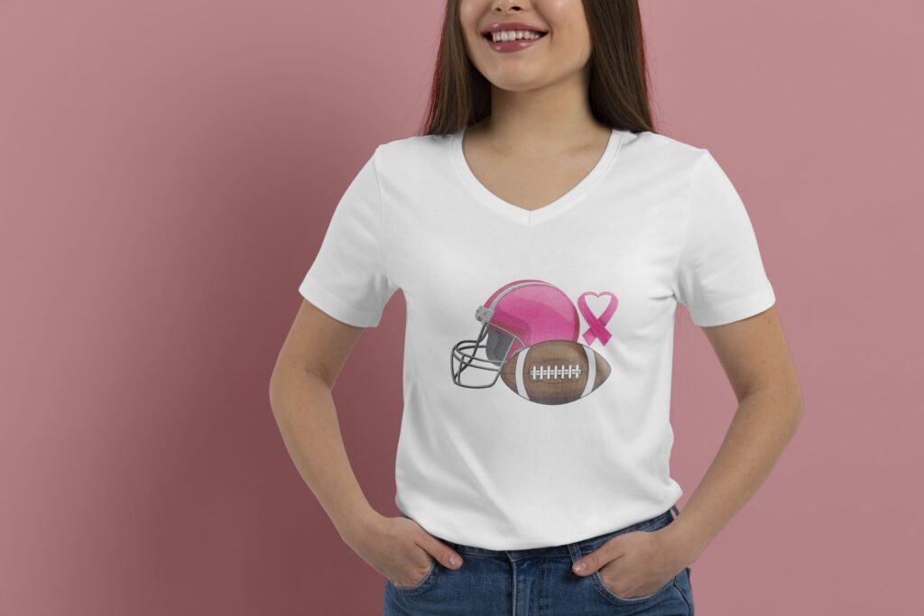 Football Breast Cancer SVG T-shirt Designs Bundle – MasterBundles