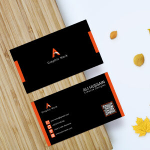 Modern Black Background Business Cards - MasterBundles