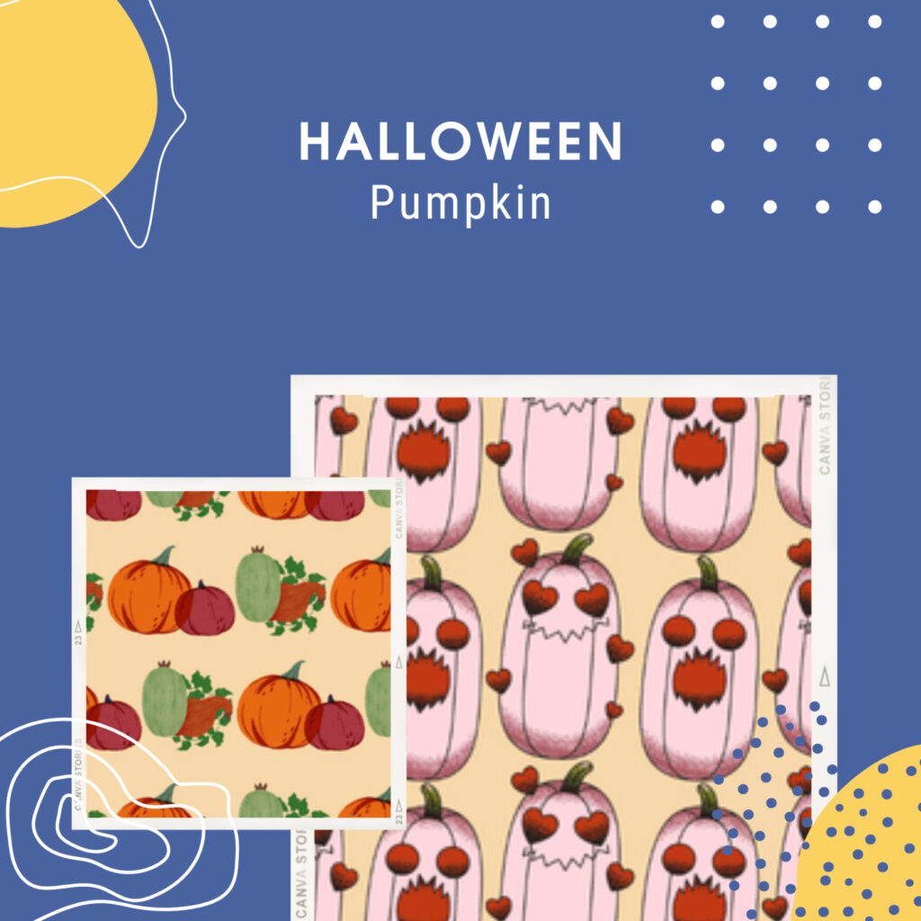 12 Small Halloween Pumpkin Patterns – MasterBundles