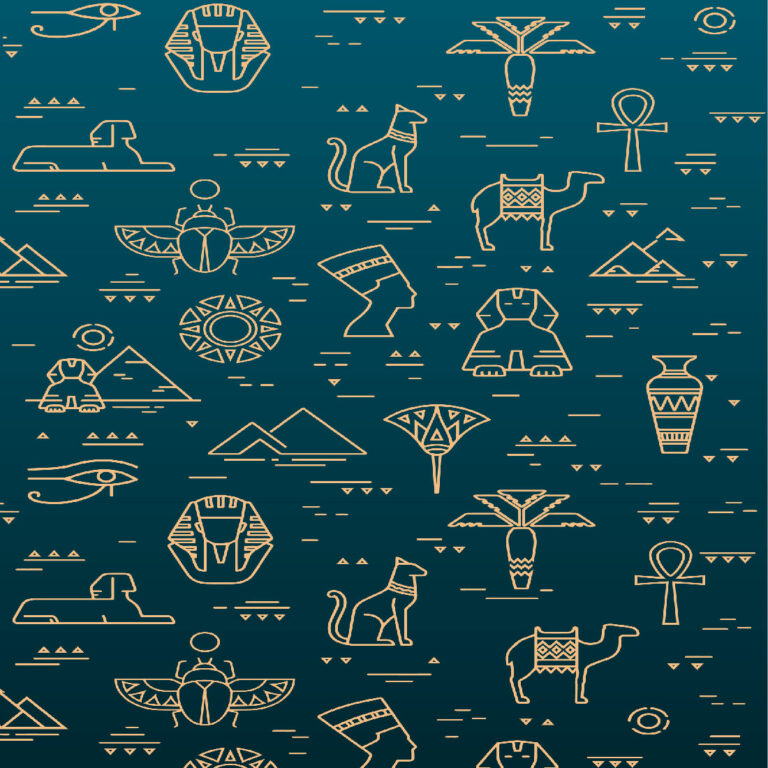 6 Egyptian Mythology Patterns - MasterBundles