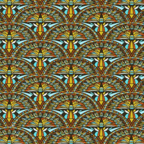 6 Egyptian Mythology Patterns - MasterBundles