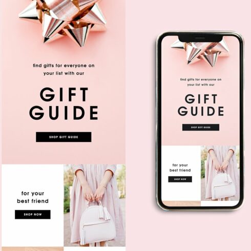 Holiday Gift Guide Email Template | MasterBundles
