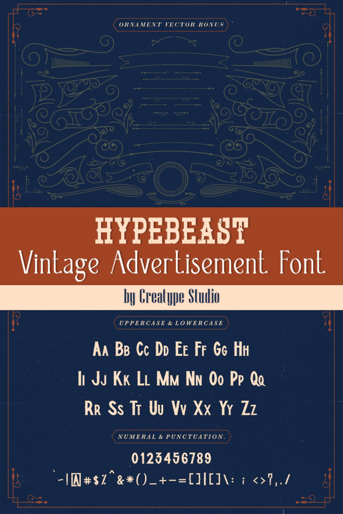 Hypebeast Vintage Advertisement Font – MasterBundles