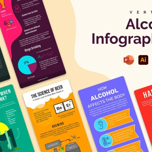 Alcohol Vertical Infographic Templates – MasterBundles
