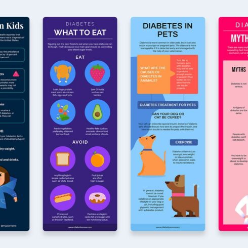 Diabetes Vertical Infographic Templates | MasterBundles