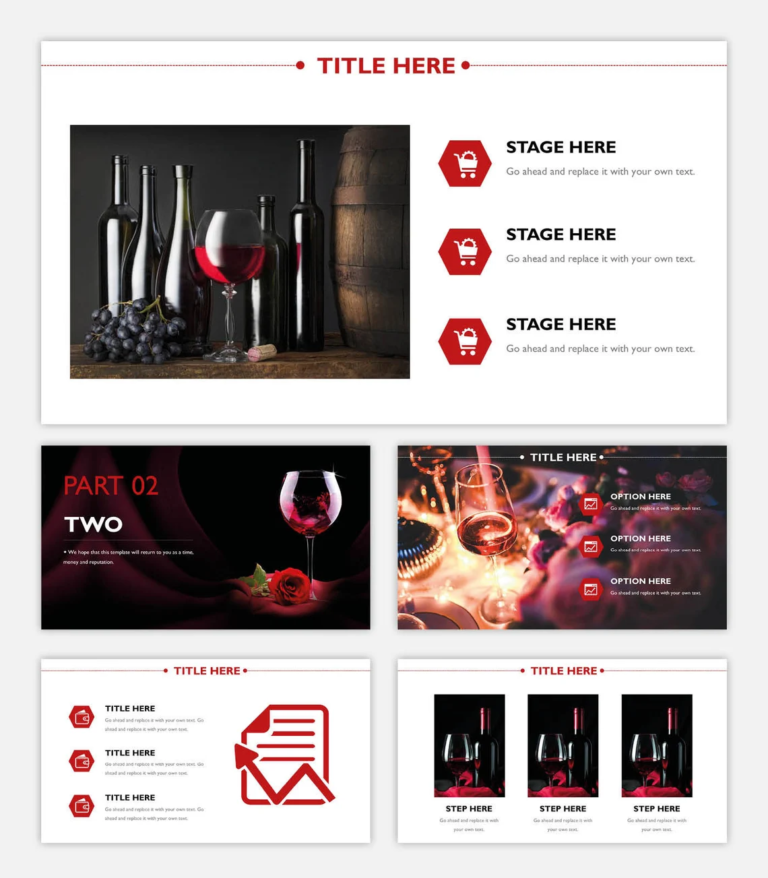 Wine Culture Drinks PowerPoint Template – MasterBundles