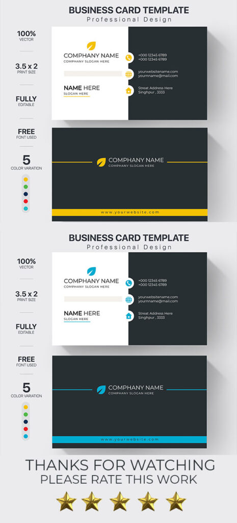 Business Card Double Sided Template - MasterBundles