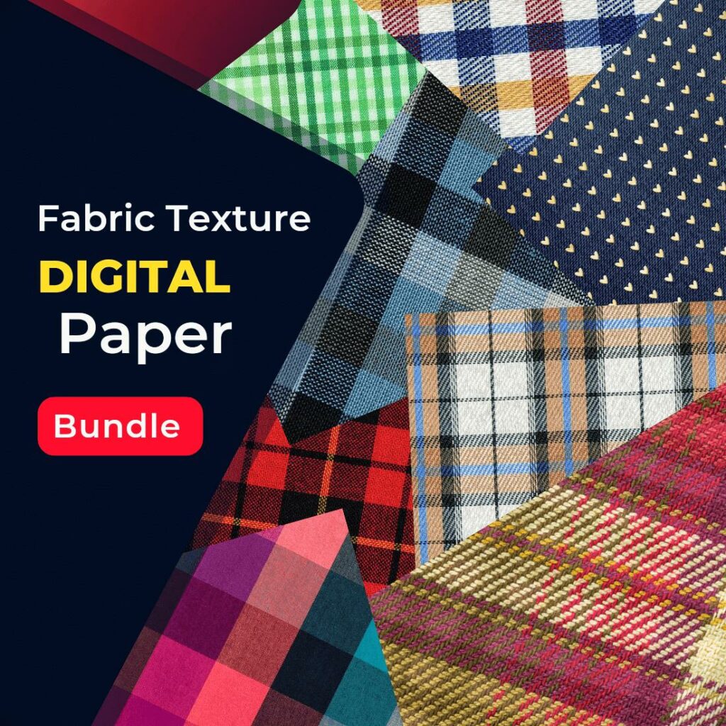 10 Fabric Texture Digital Paper Bundle - MasterBundles