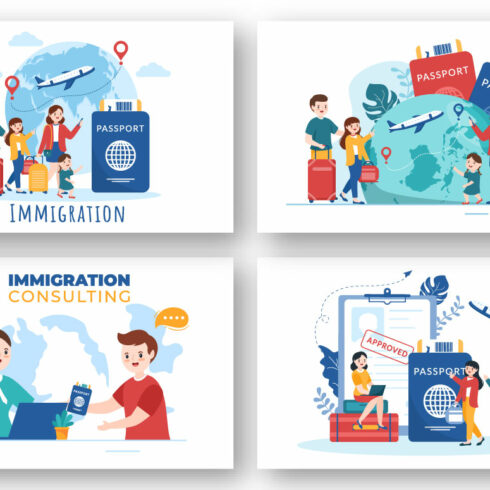 22 Immigration Flat Illustration - MasterBundles