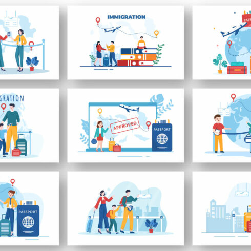 22 Immigration Flat Illustration - MasterBundles