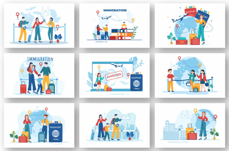 22 Immigration Flat Illustration - MasterBundles