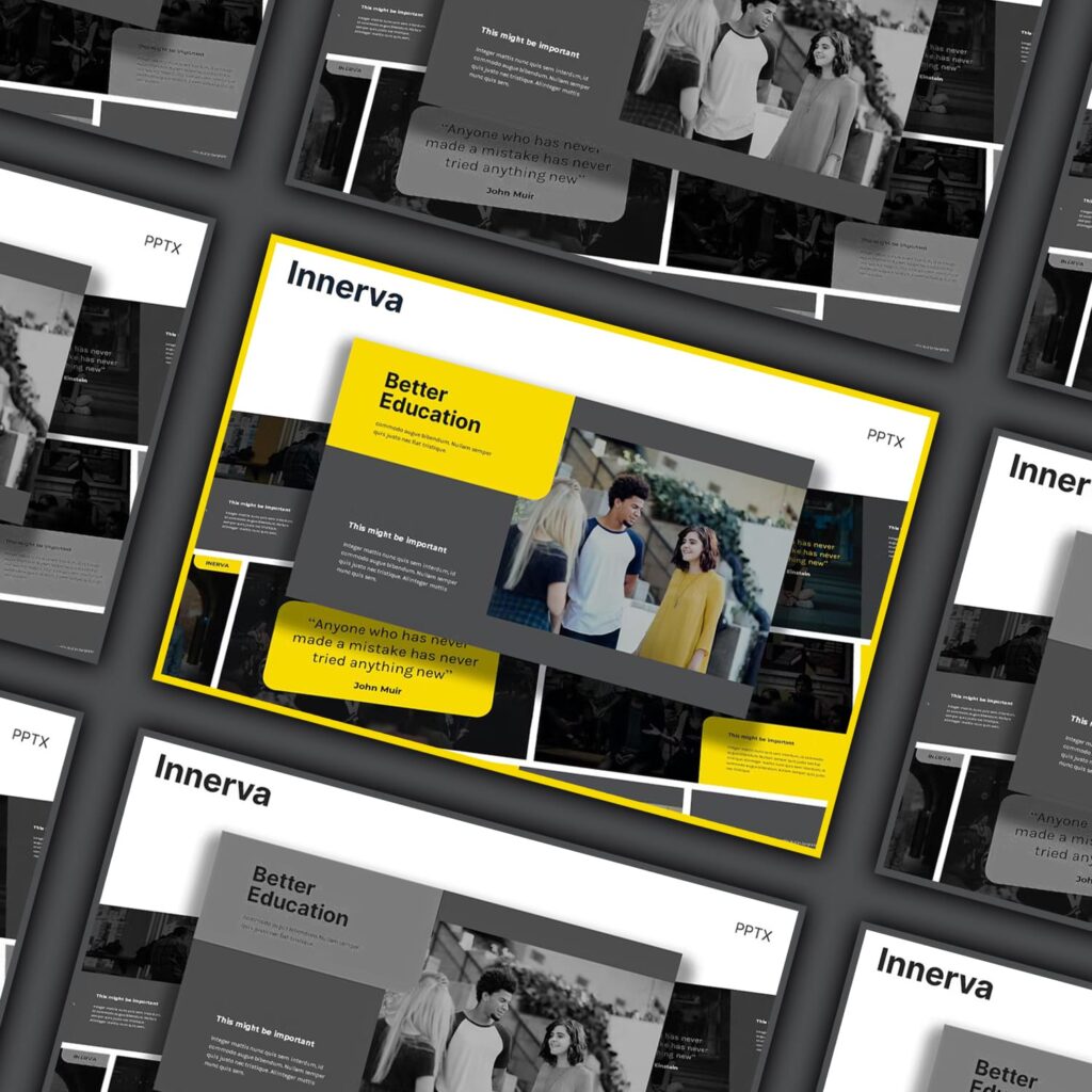 Inerva Tech University Theme PowerPoint – MasterBundles