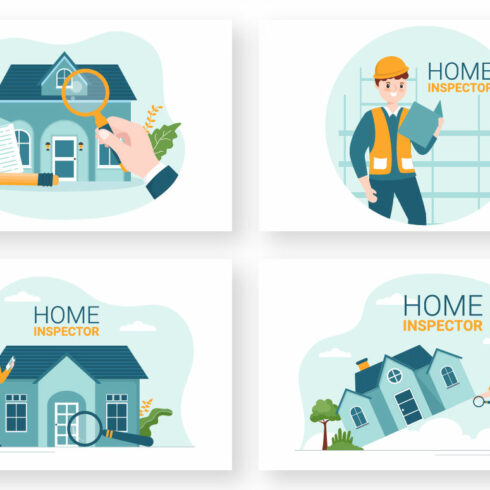 10 Home Inspector Cartoon Illustration | MasterBundles
