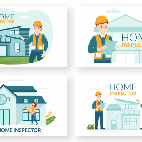 10 Home Inspector Cartoon Illustration | MasterBundles