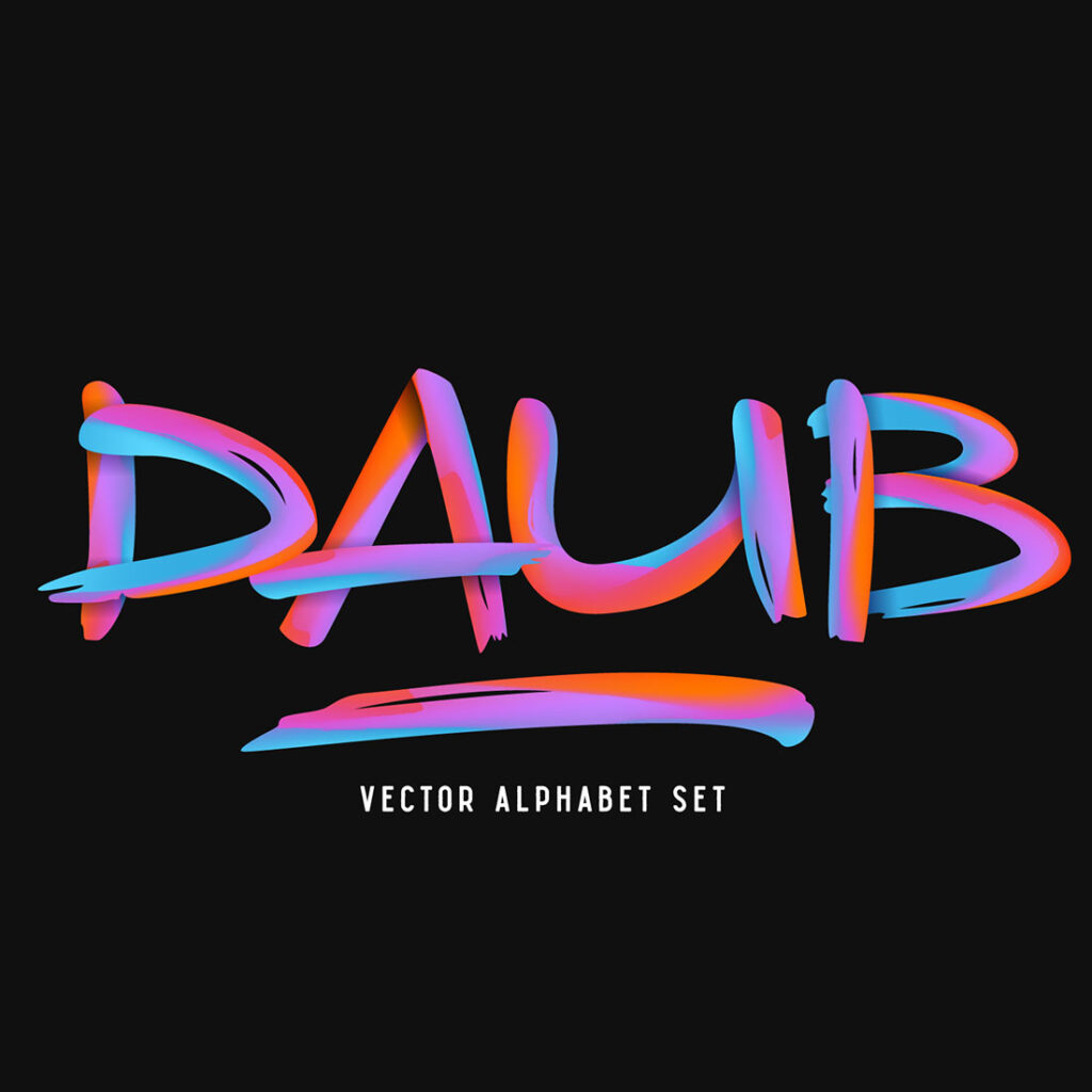 Daub Alphabet - MasterBundles