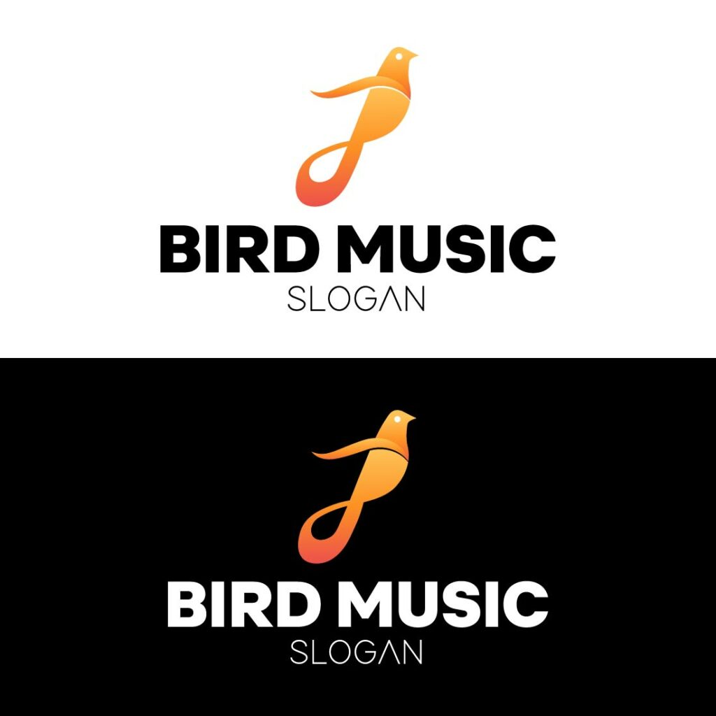 Bird Music Logo Vector - MasterBundles