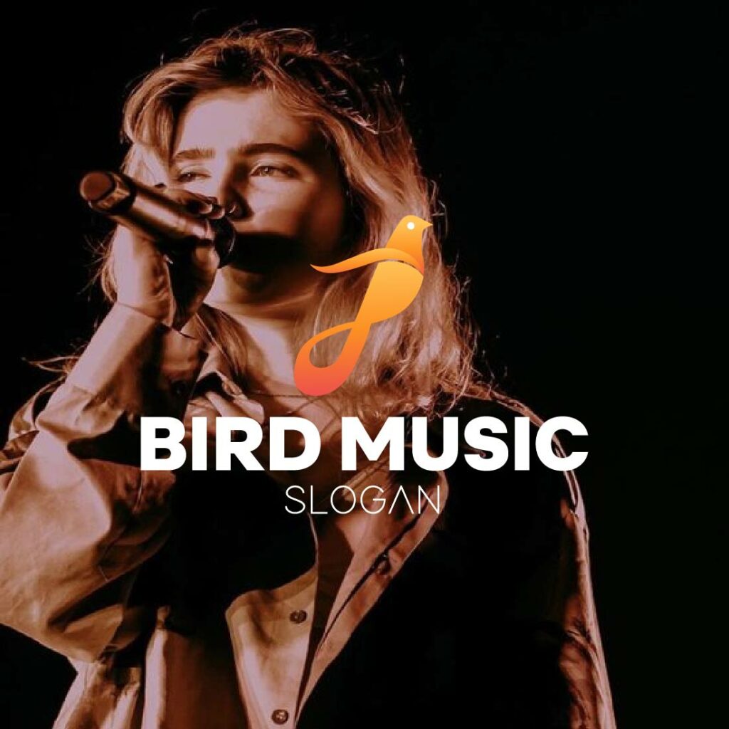 Bird Music Logo Vector - MasterBundles