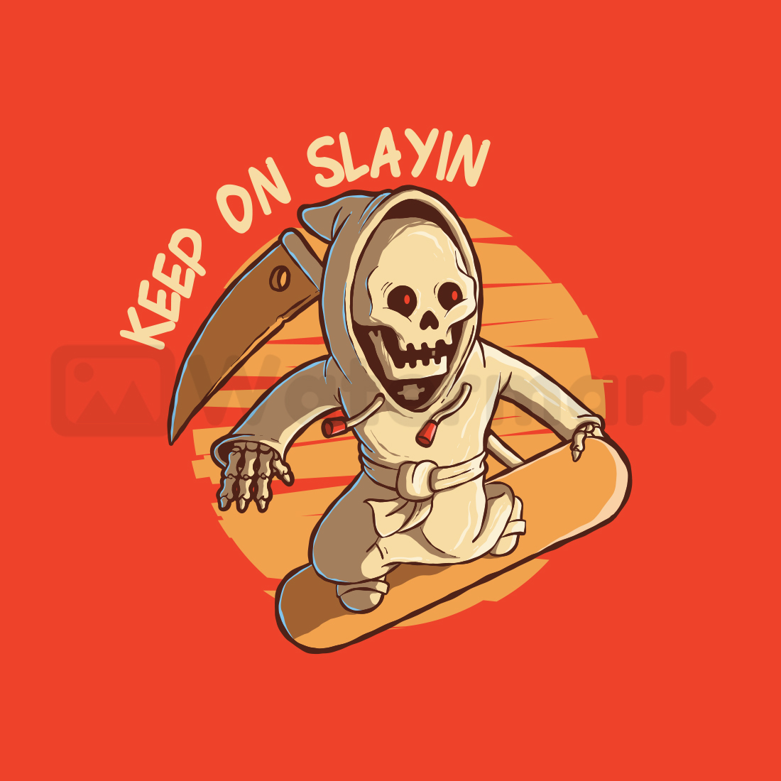 Riding Death Illustration Design - MasterBundles