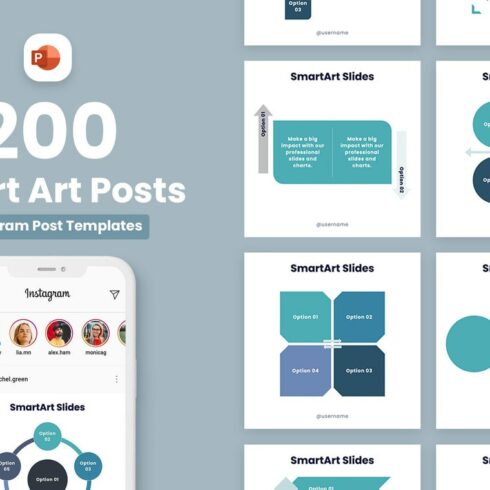 Square Smart Art Powerpoint Templates | Bundle Templates | Editable ...